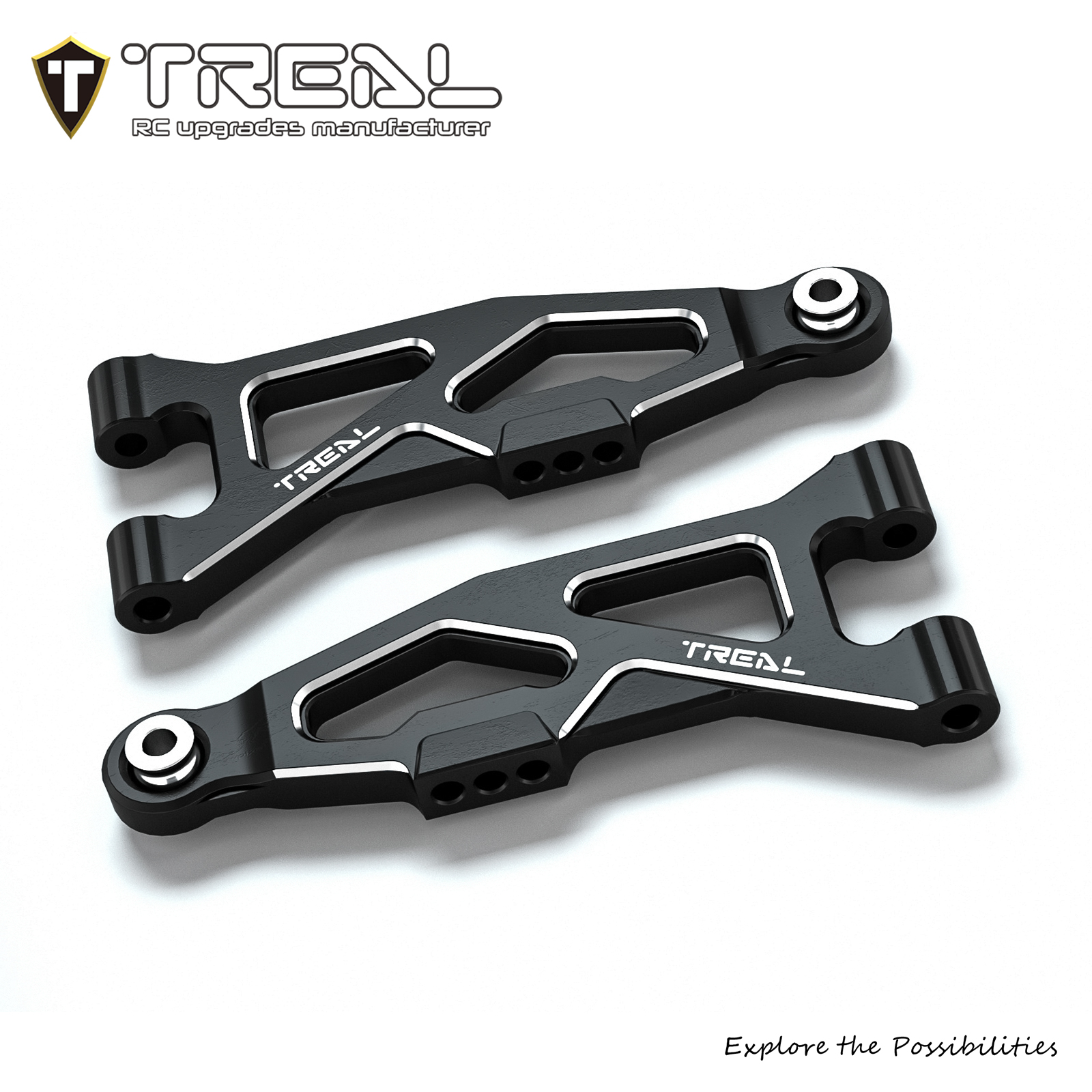TREAL Aluminum 7075 CNC Machined Front Lower Arms Set Suspension A-Arm ...
