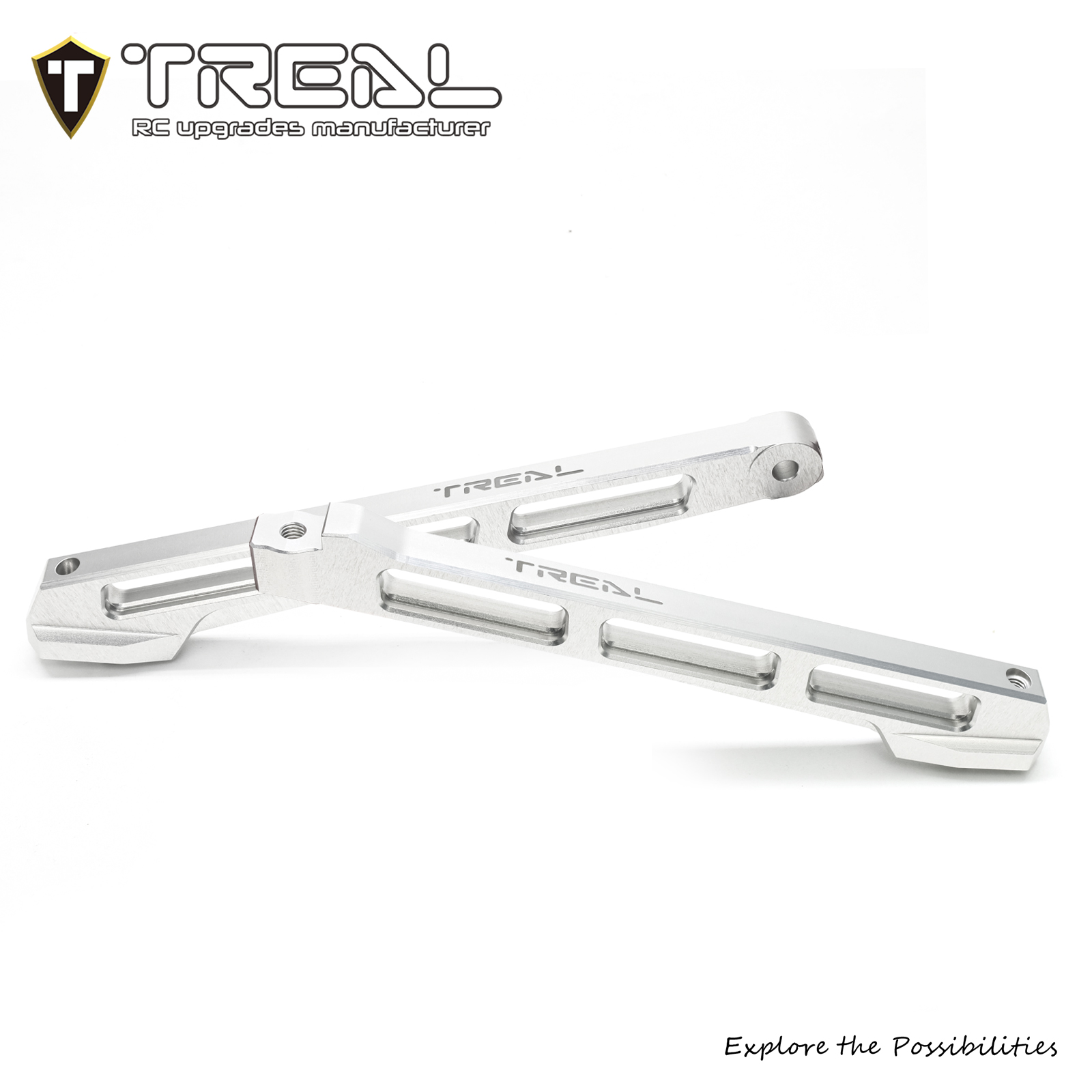 TREAL Aluminum 7075 Front/Rear Chassis Brace for ARRMA 1/7 Big Rock 6s ...