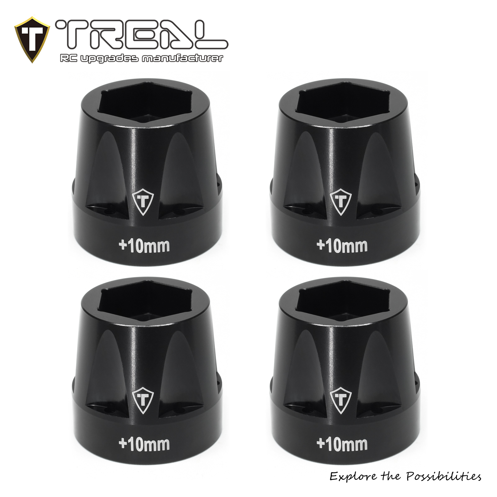TREAL SCX6 Wheel Hex Hub Extended +5mm/+10mm Wheel Adapter Extension ...