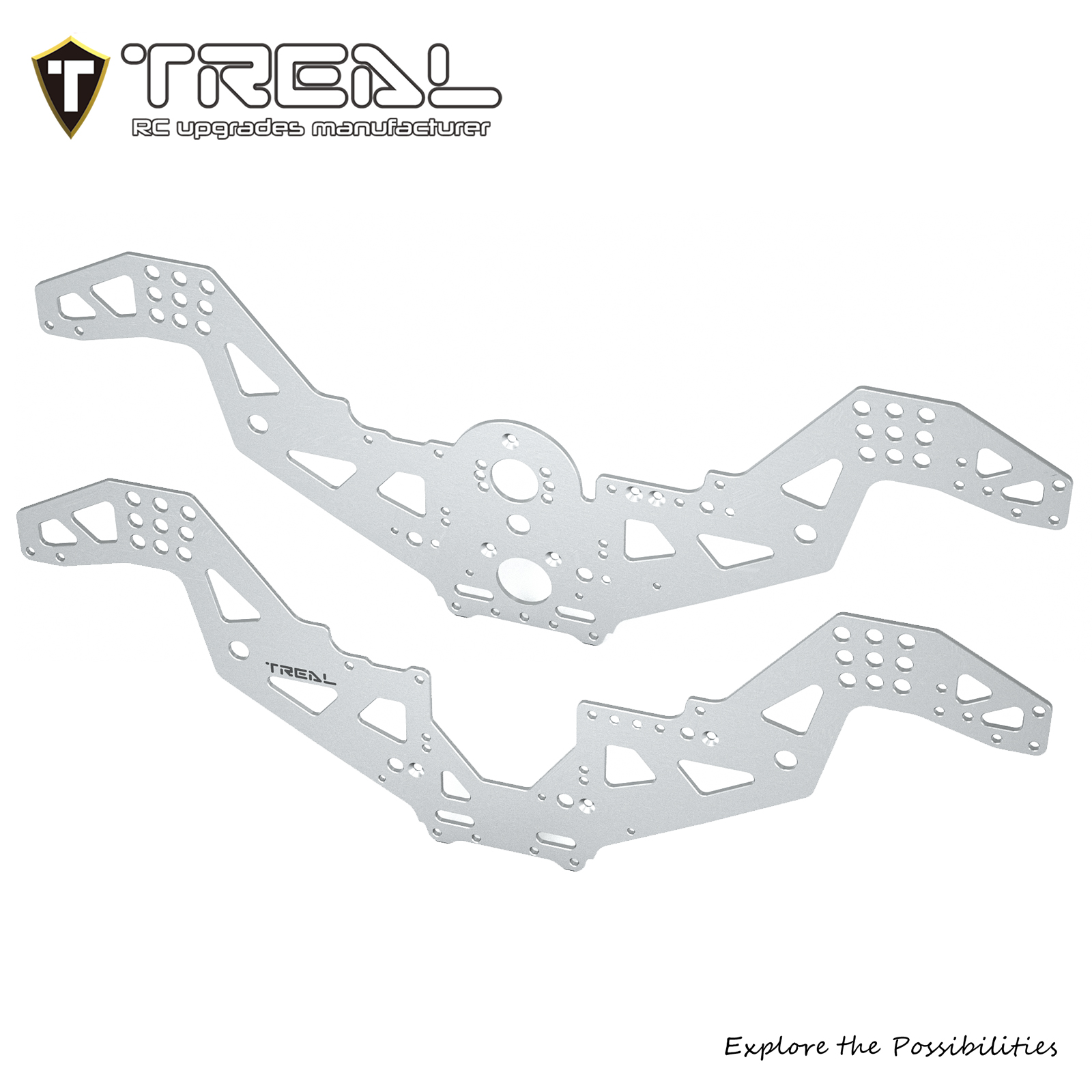 TREAL Aluminum 7075 Chassis Plate Set Side Frames Mount Upgrades for ...