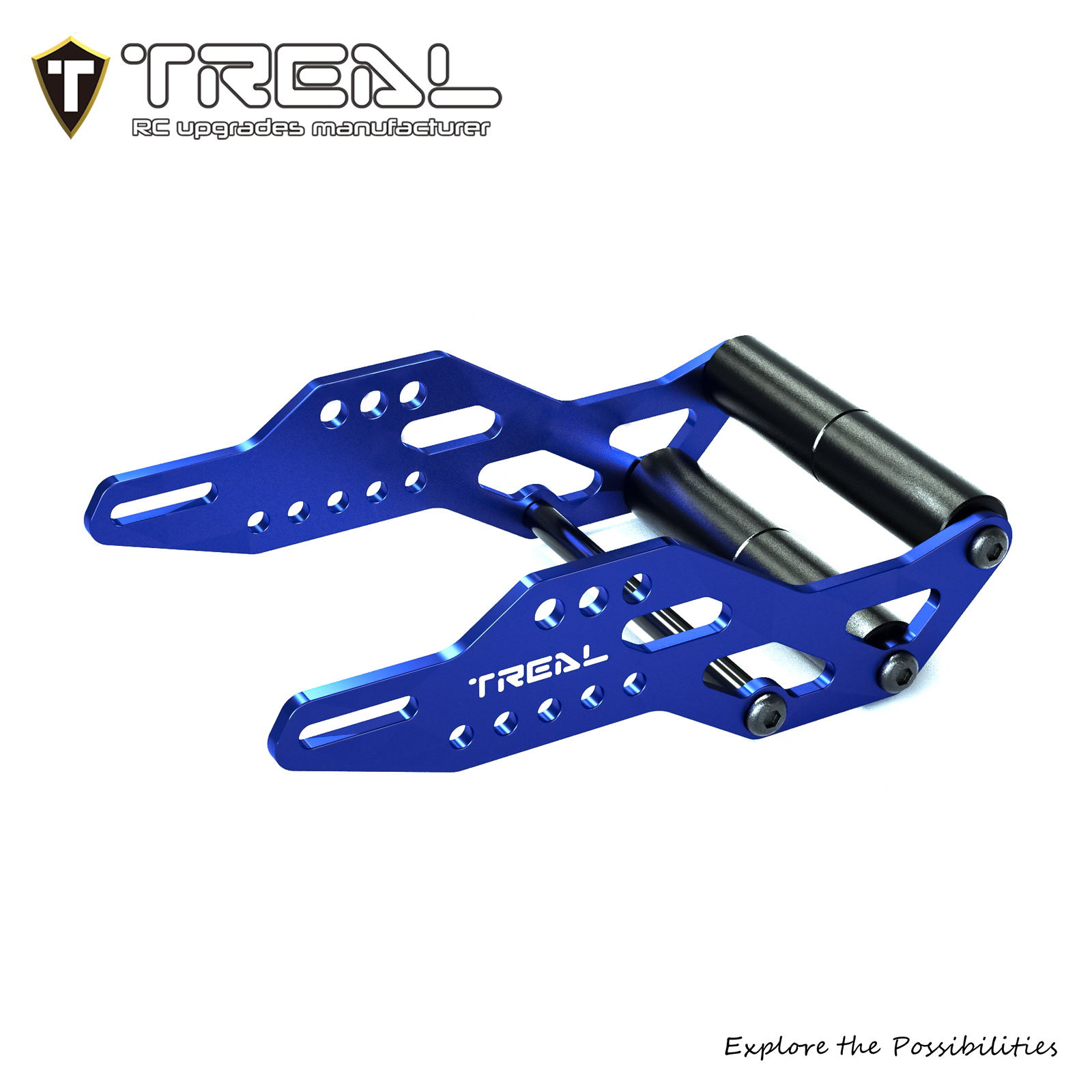 TREAL Aluminum 7075 Rear Wheelie Bar Set for Losi 1/18 Mini LMT