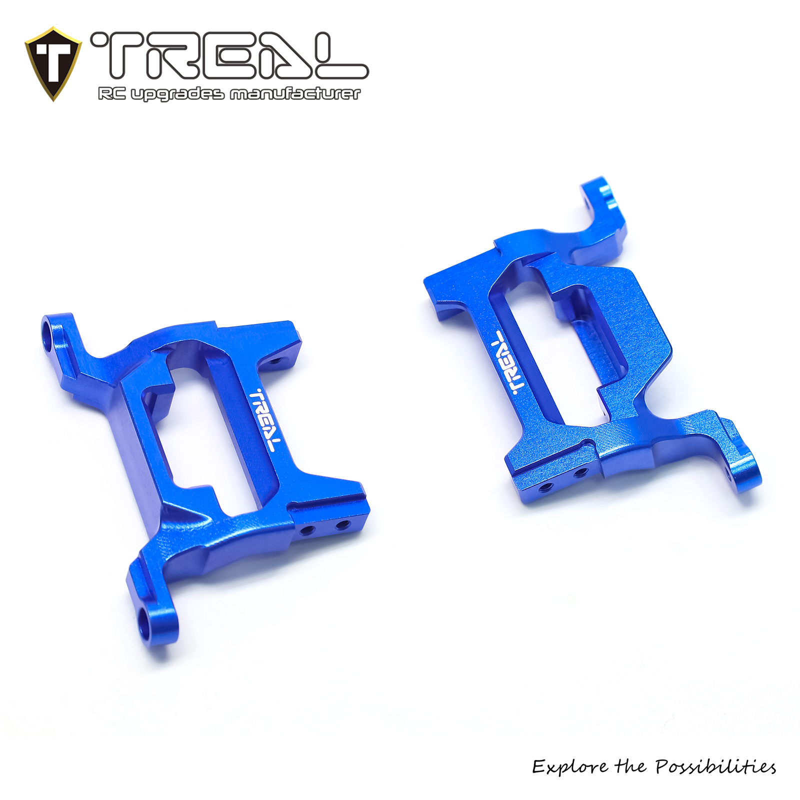 TREAL TRX-4M K10 High Trail Front/Rear Bumper Mount Aluminum 7075 Upgrades for TRX4M 1/18 RC Crawler