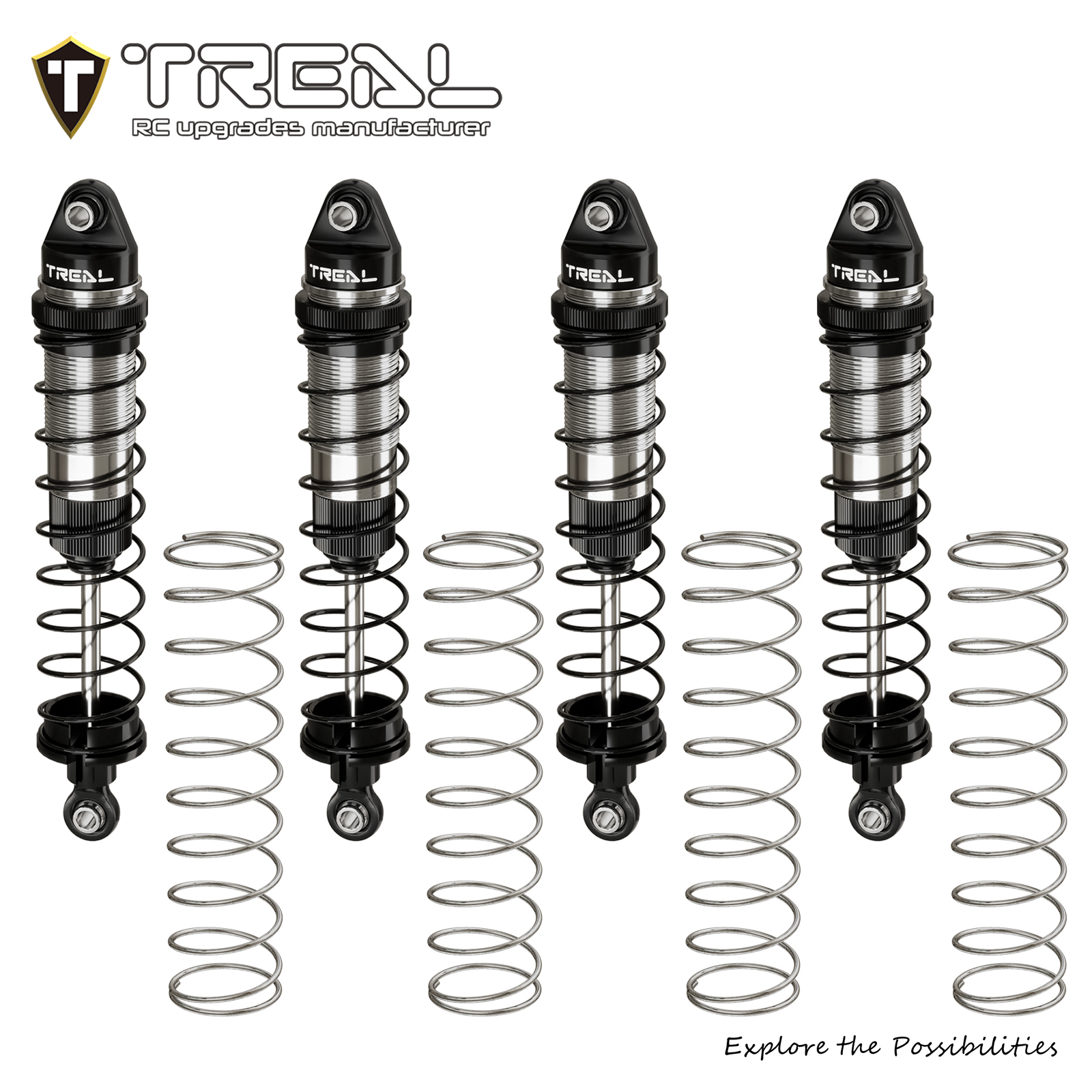 TREAL Mini LMT Shocks Set(4) Aluminum 6061 Front and Rear Assmebly ...