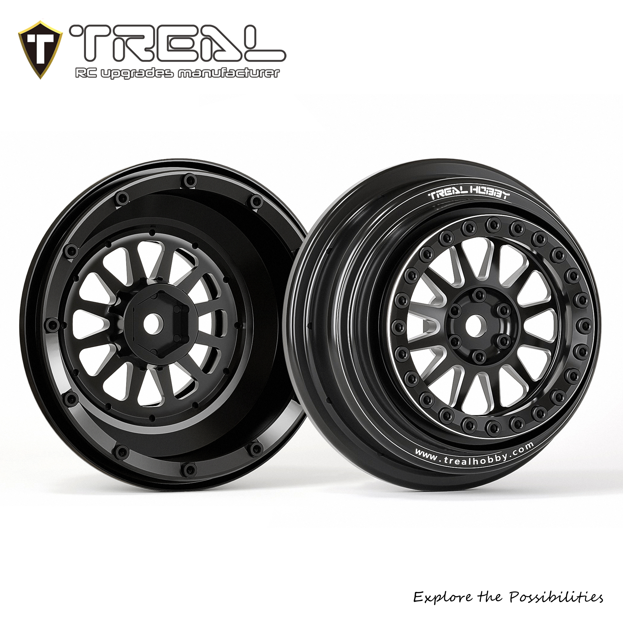 Treal UDR Wheels (2) Aluminum Beadlock Wheels for UDR