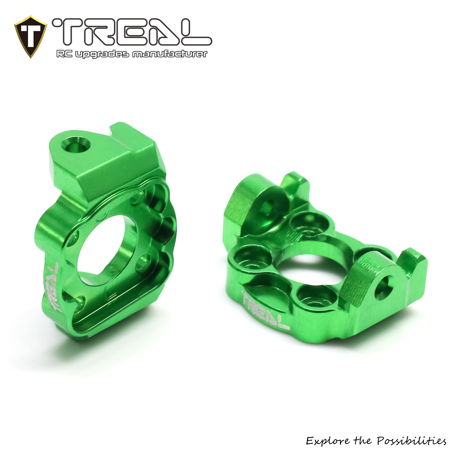 TREAL Aluminum 7075 Front C Hubs Spindle Carrier Set (L/R) 5 Degree for ...