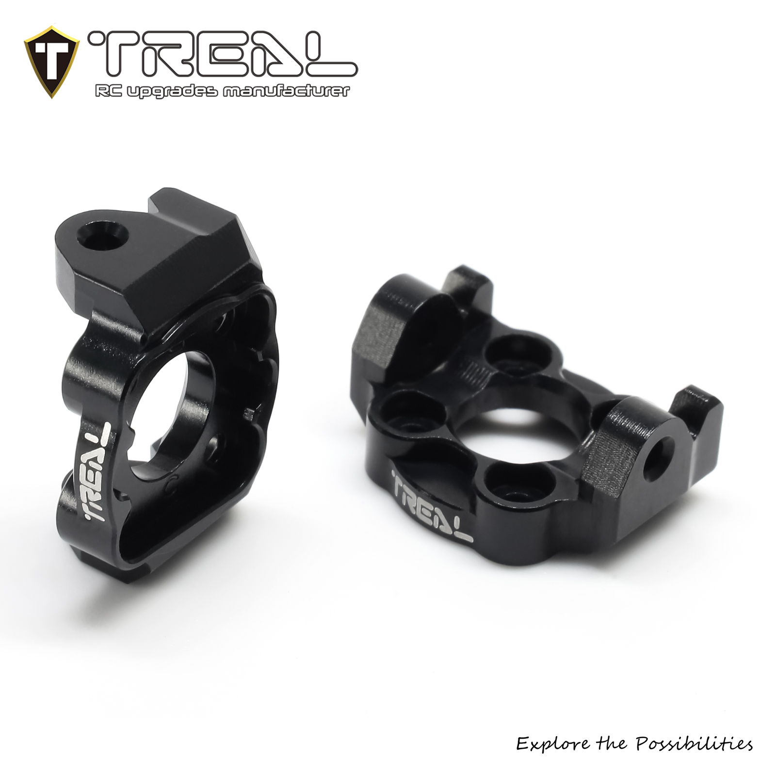 TREAL Aluminum 7075 Front C Hubs Spindle Carrier Set (L/R) 5 Degree for ...