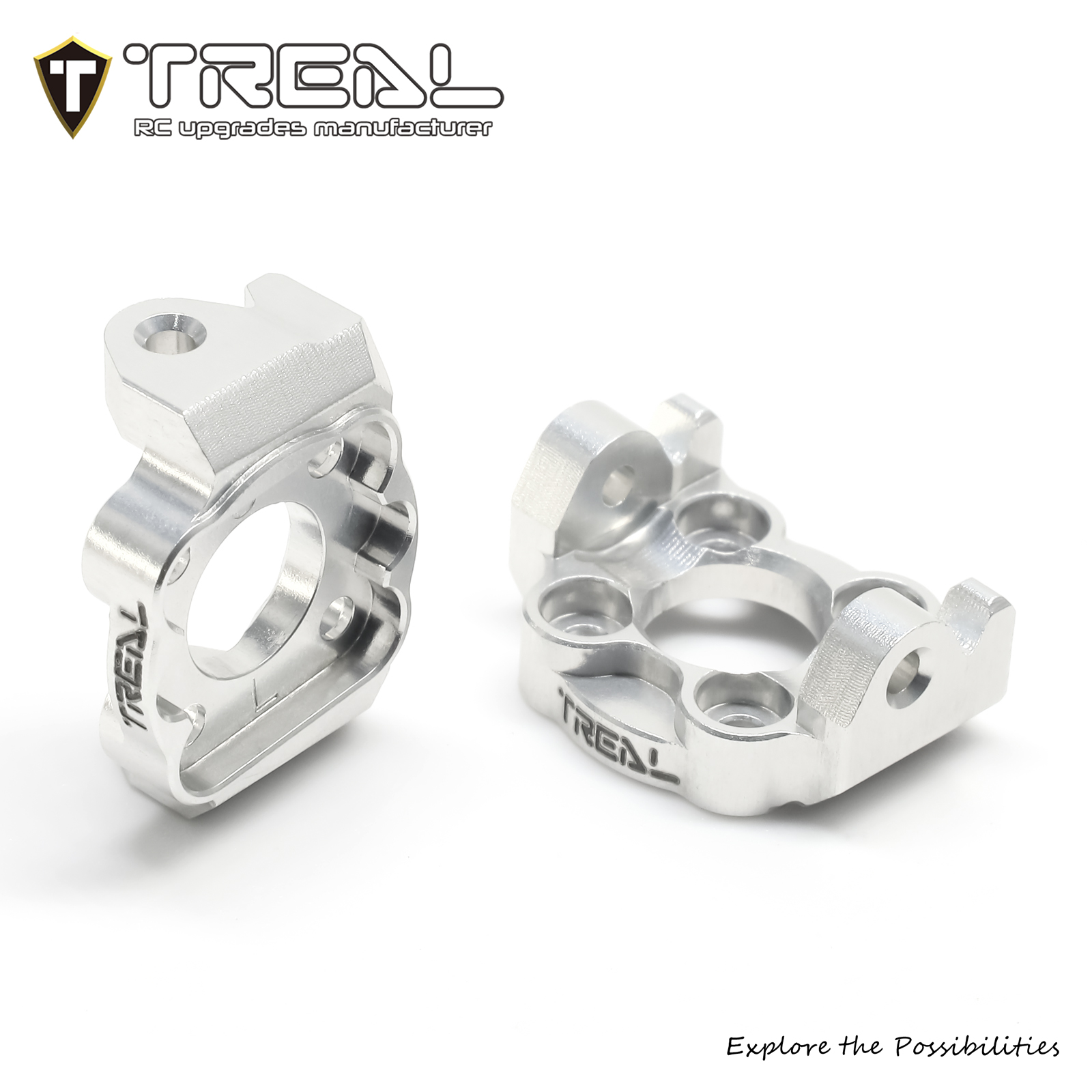 TREAL Aluminum 7075 Front C Hubs Spindle Carrier Set (L/R) 5 Degree for ...