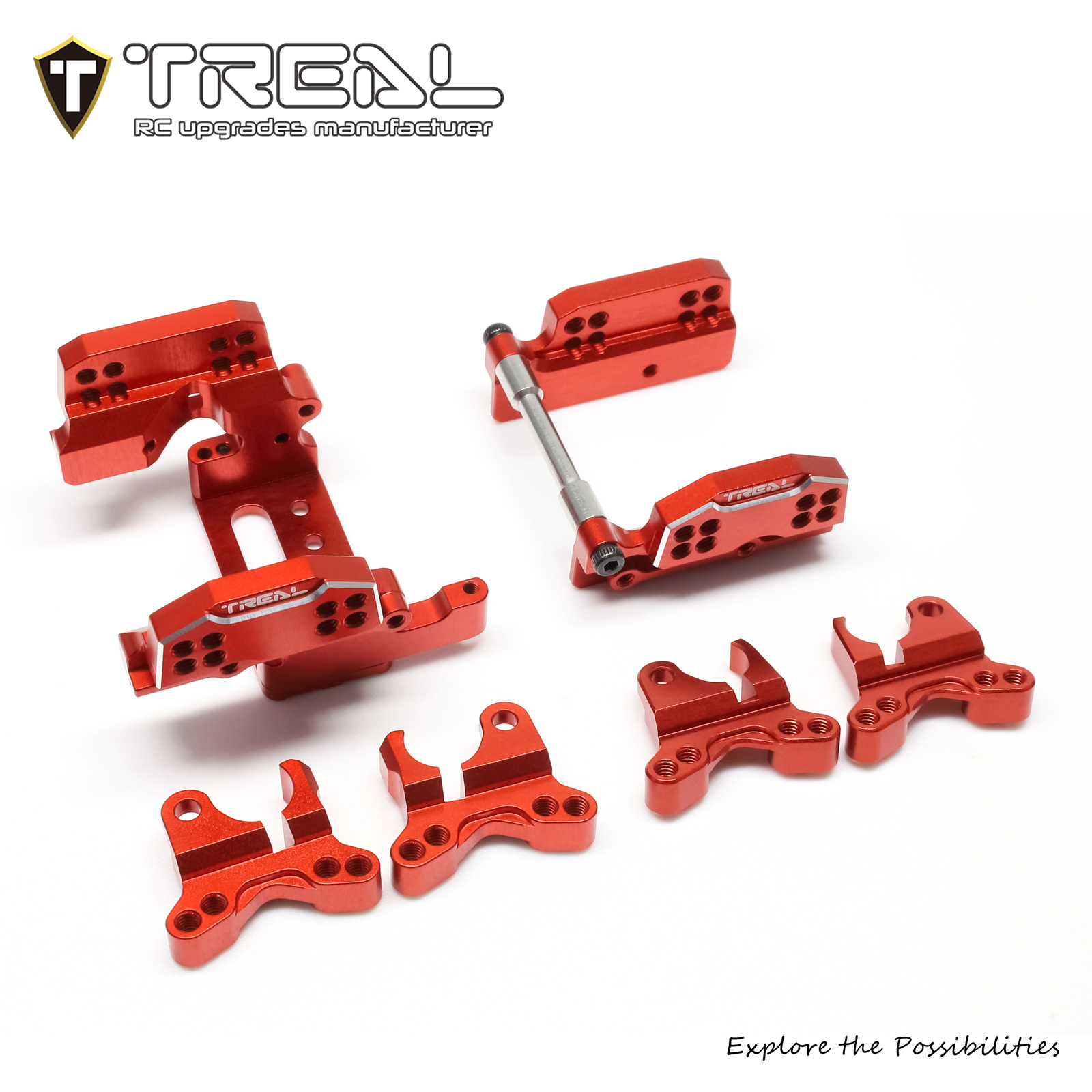 TREAL TRX4MT Dual Shock Mounts Shocks Tower (Front&Rear, Left&Right ...
