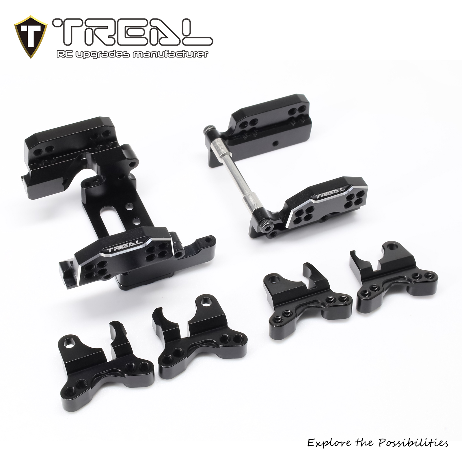 TREAL TRX4MT Dual Shock Mounts Shocks Tower (Front&Rear, Left&Right ...