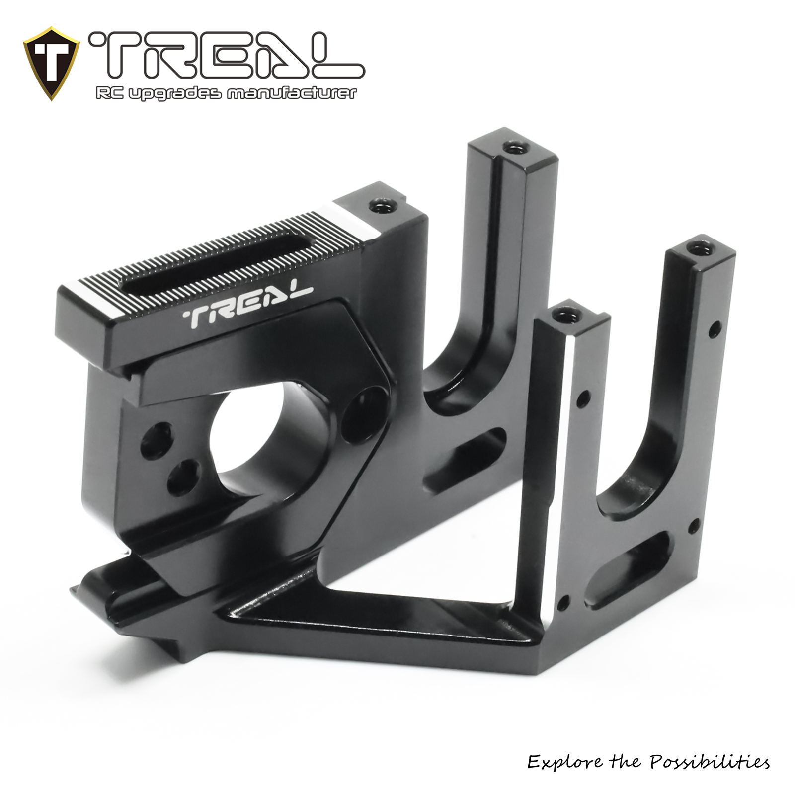 TREAL Aluminum 7075 Motor Plate & Center Diff Mount for ARRMA 1/8 Kraton, Outcast 6S – High ...
