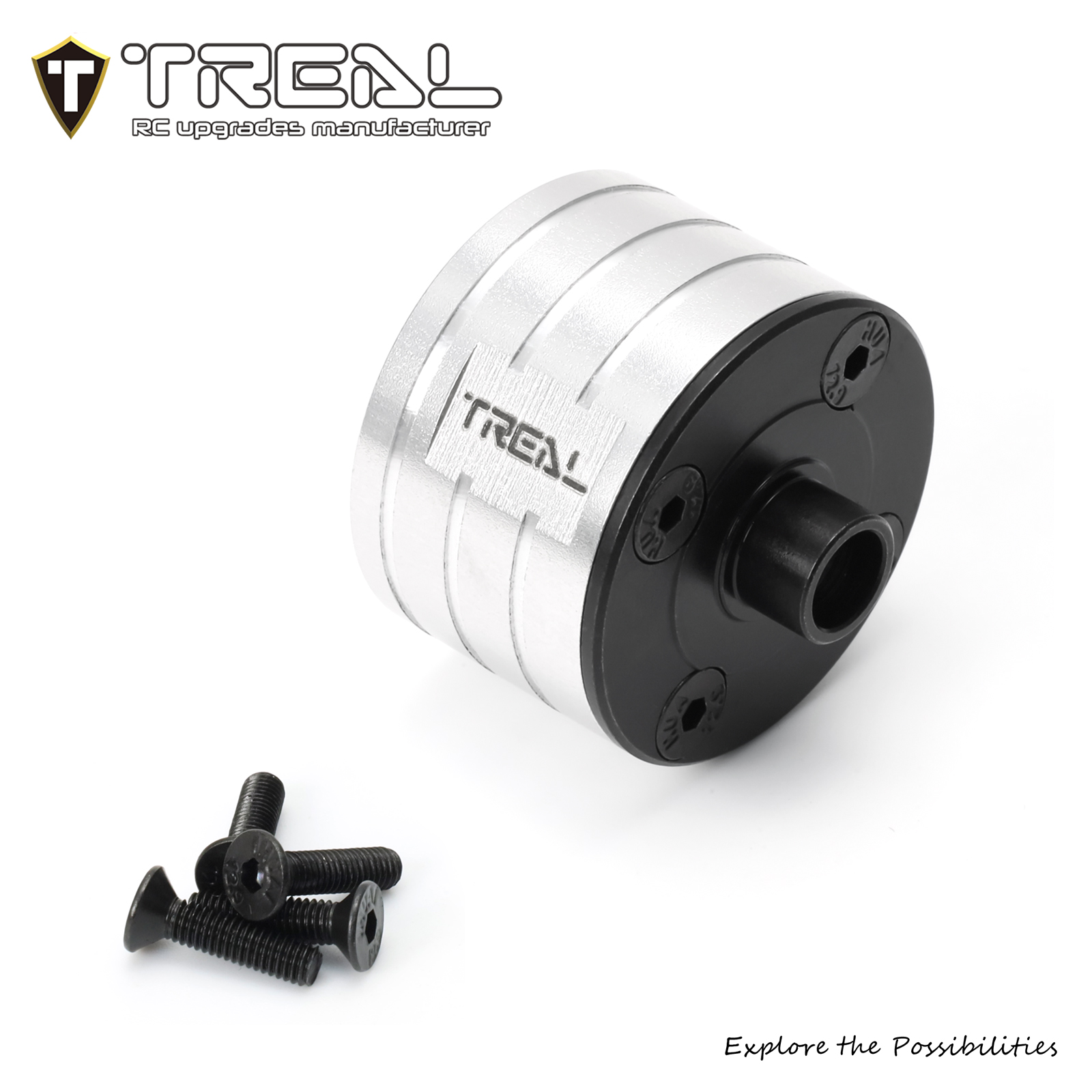 TREAL Heavy-Duty Hardened Steel 7075 Aluminum Differential Case Cup Compatible with Arrma Kraton ...