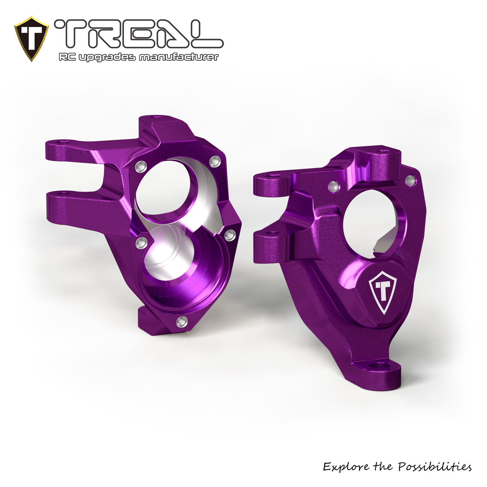 TREAL Aluminum 7075 Front Inner Portal Covers Steering Knuckles for ...