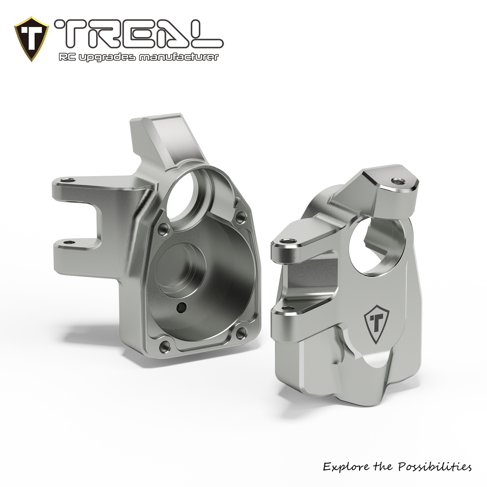 TREAL Aluminum 7075 Front Steering Knuckles Inner Portal Covers (2pcs ...