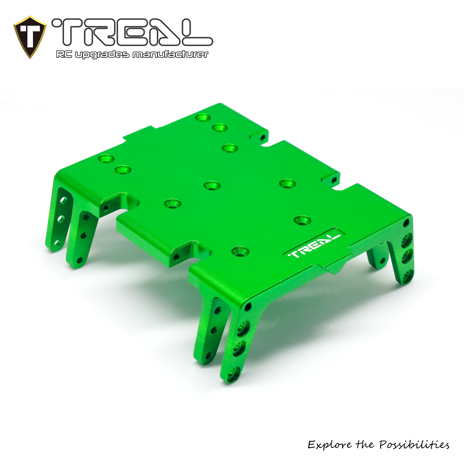 TREAL 7075 Aluminum Center Skid Plate Protect Board for Axial 1/8 AXP8 ...