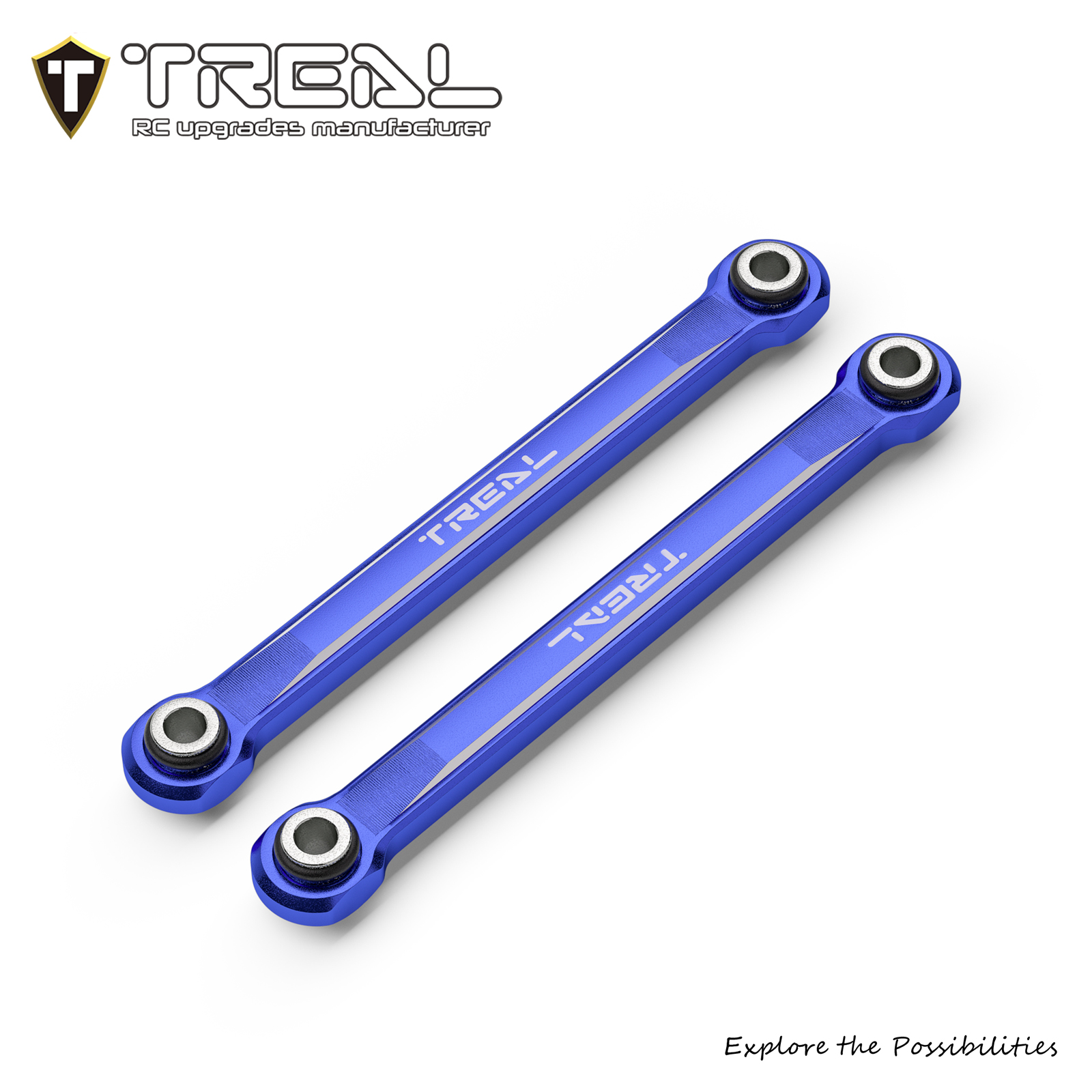 TREAL 7075 Aluminum Front Steering Links (2pcs) Rod Linkages Set for ...