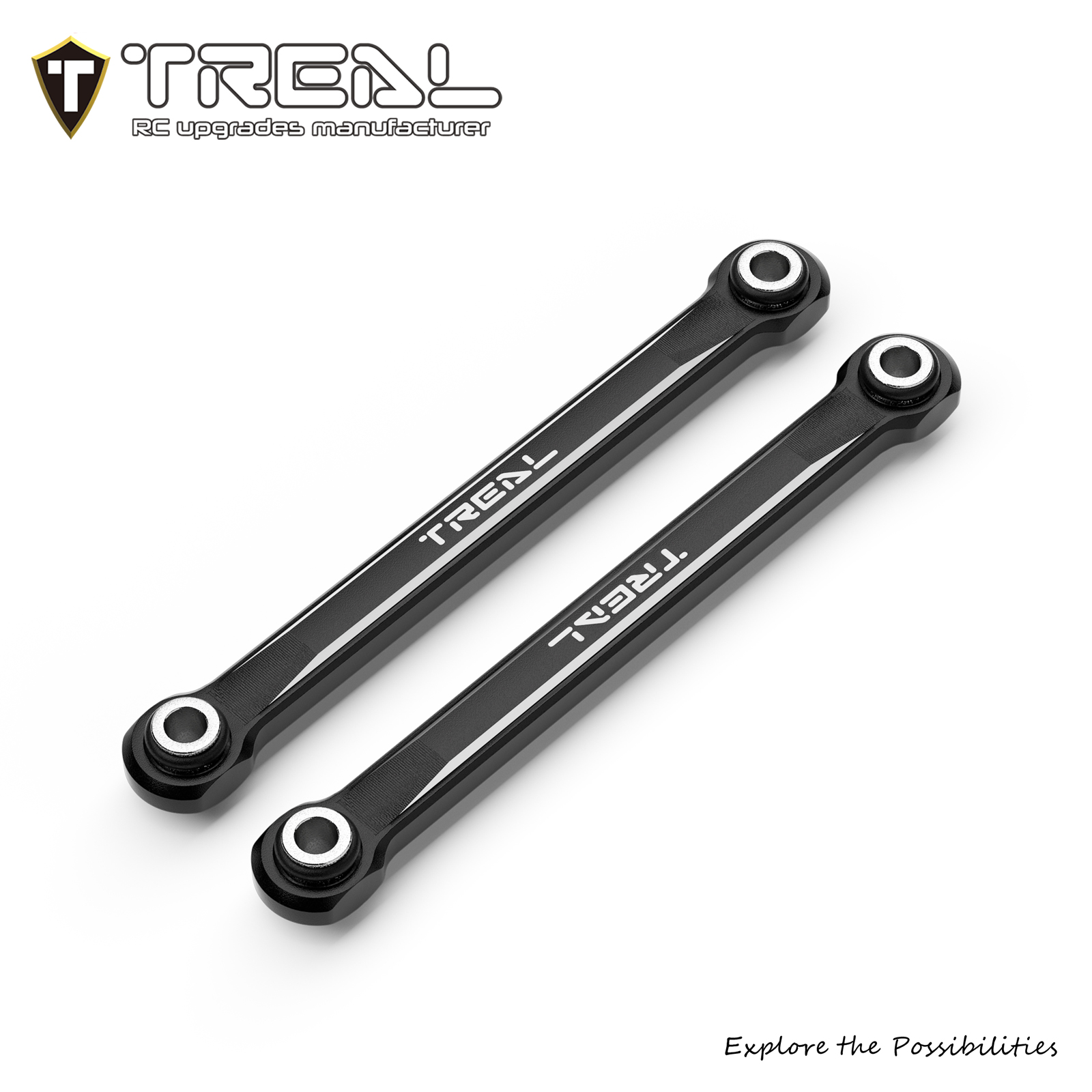 TREAL 7075 Aluminum Front Steering Links (2pcs) Rod Linkages Set for ...