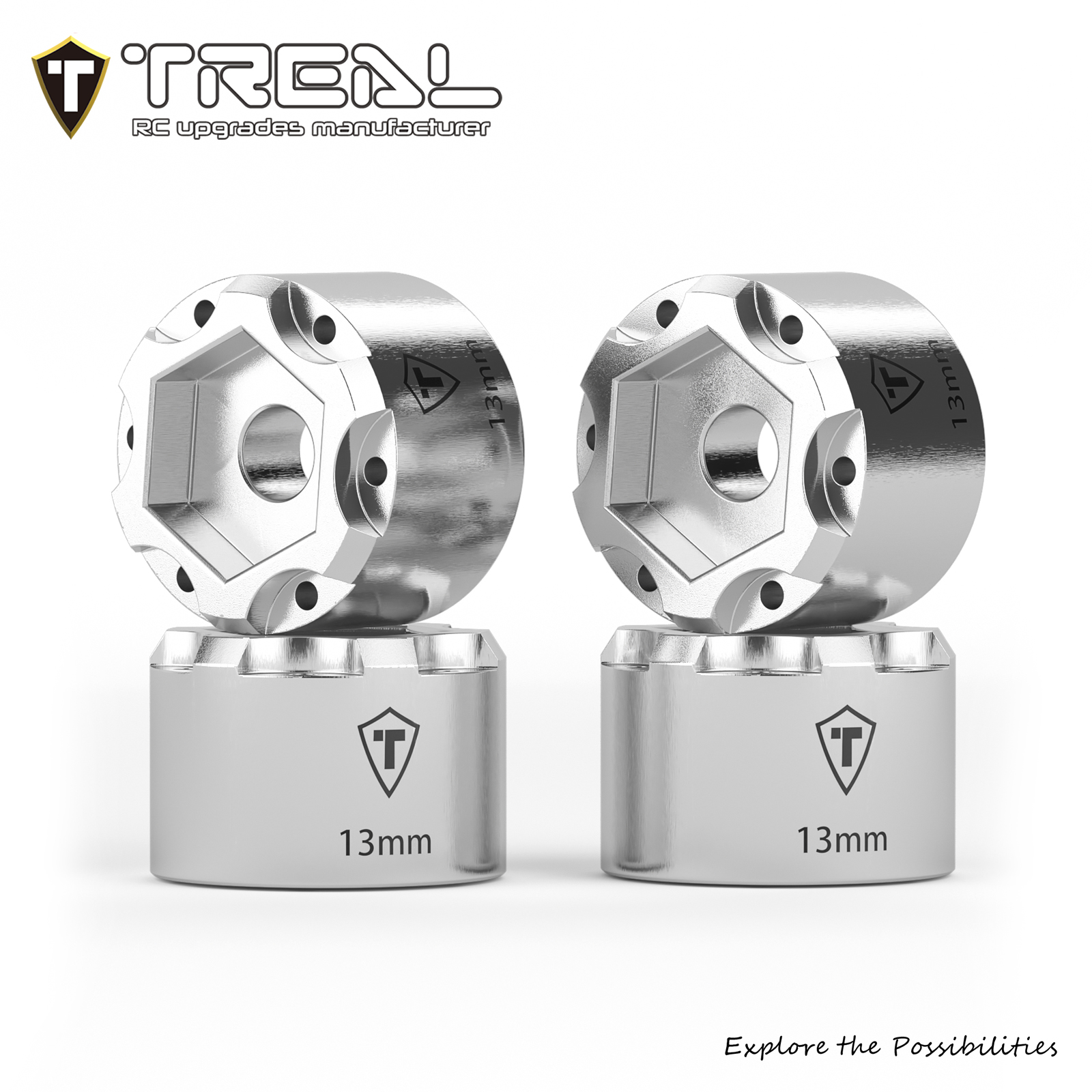 TREAL 7075 Aluminum Extended Wheel Hubs Widen Wheel Adaptors 13mm for ...