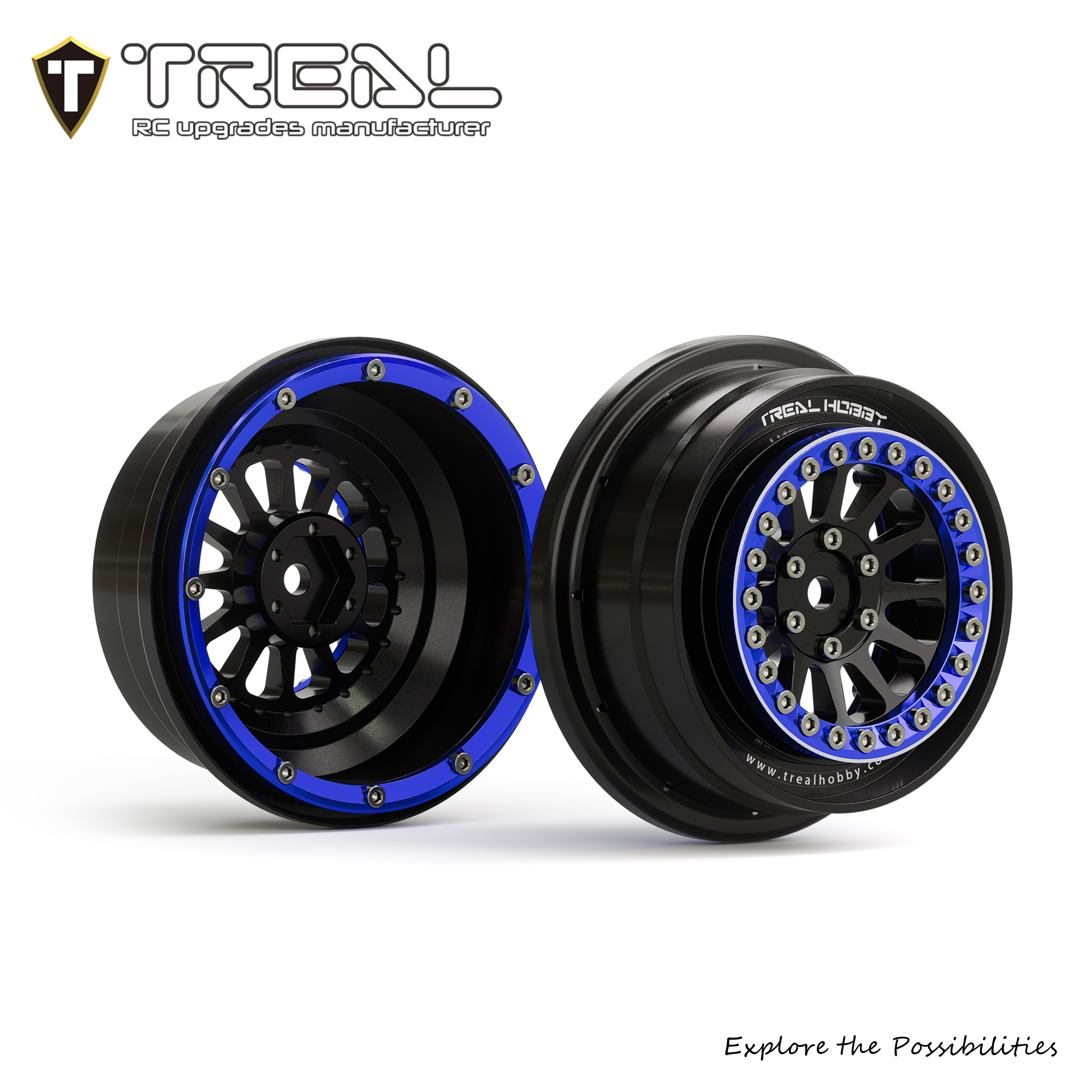 Treal UDR Wheels (2) Aluminum Beadlock Wheels for UDR-Fitting Hyrax tires