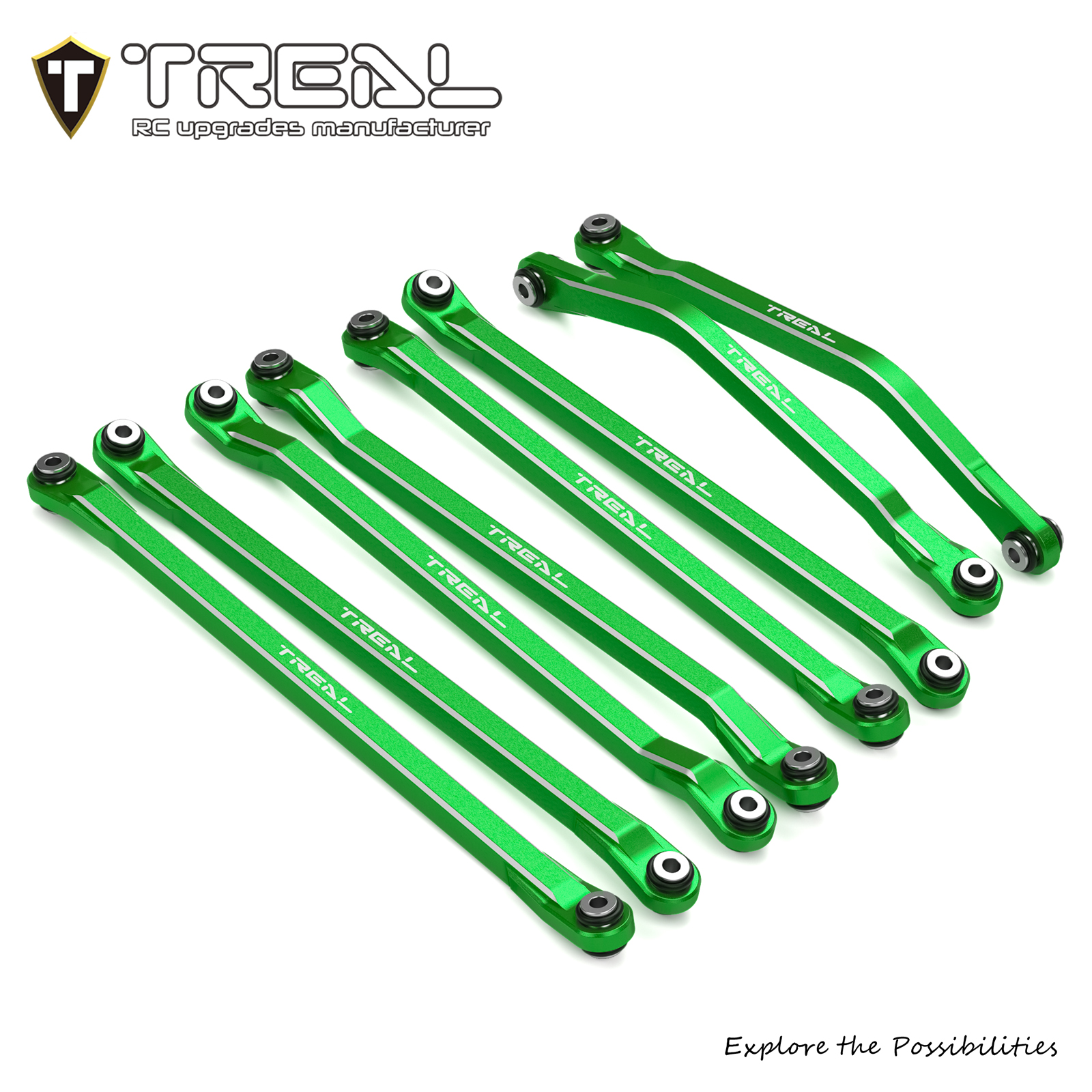 TREAL 7075 Aluminum Suspension Link Set (8pcs) for Axial 1/8 AXP8 ...