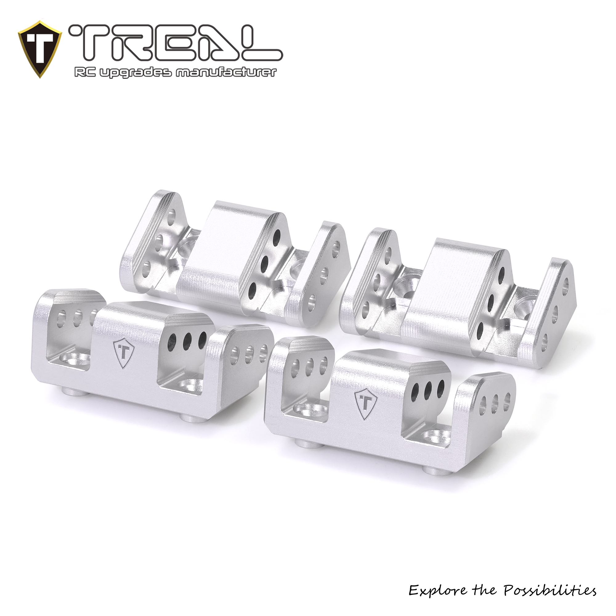 TREAL 7075 Aluminum Dual Shock Mounting Set Bottom Front and Rear ...