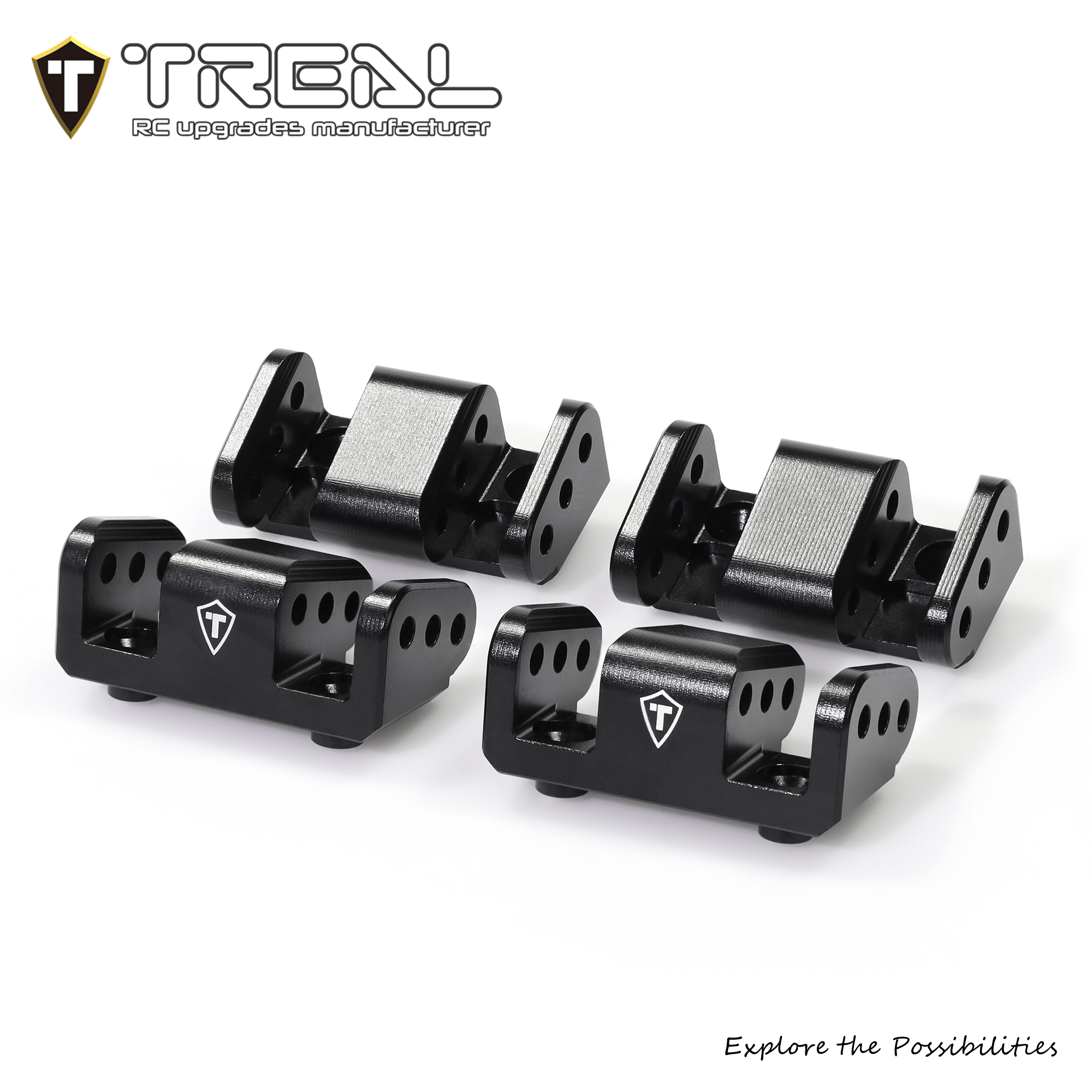 TREAL 7075 Aluminum Dual Shock Mounting Set Bottom Front and Rear ...