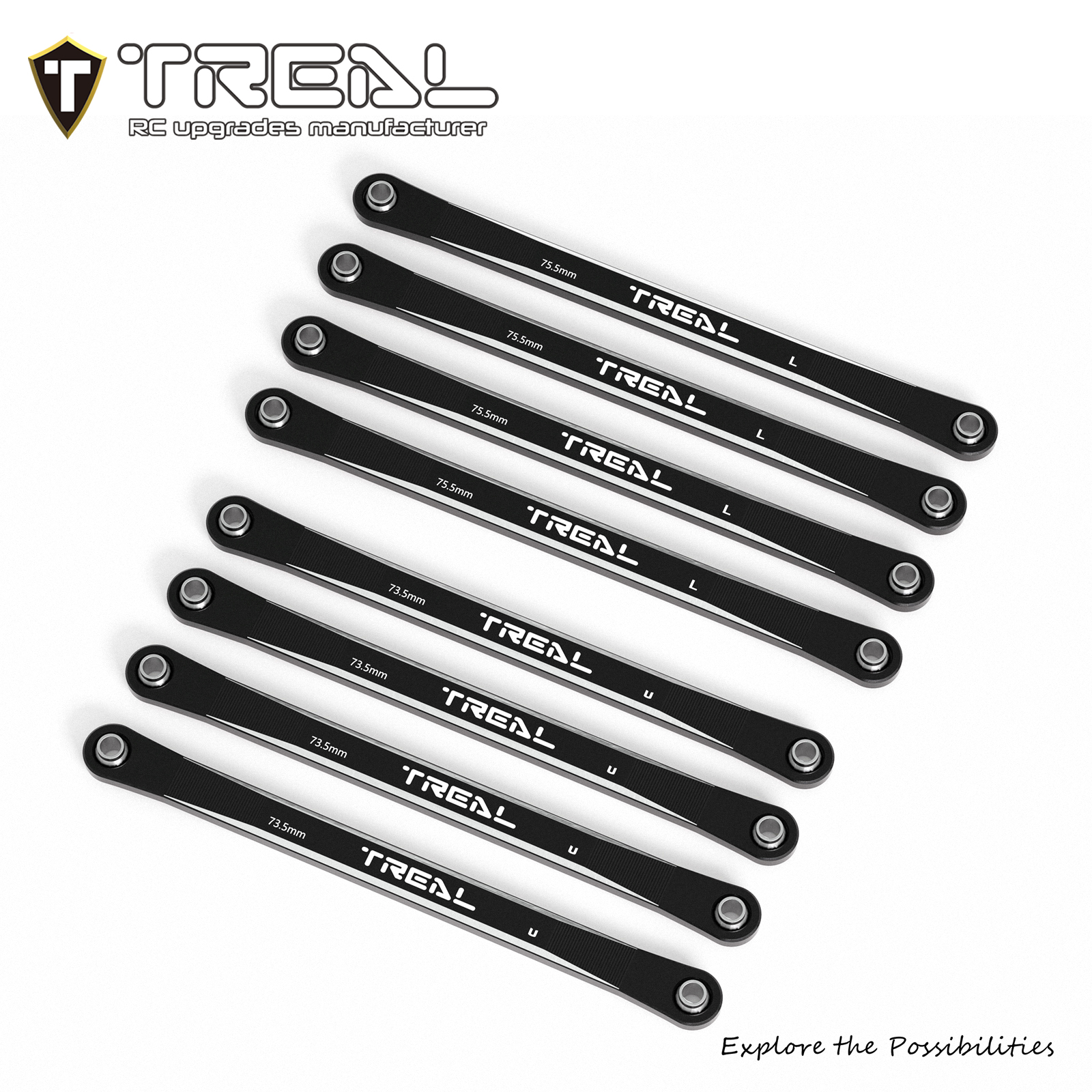 TREAL Mini LMT Extended Links,Upper Chassis Linkages Extension Kit (4 ...