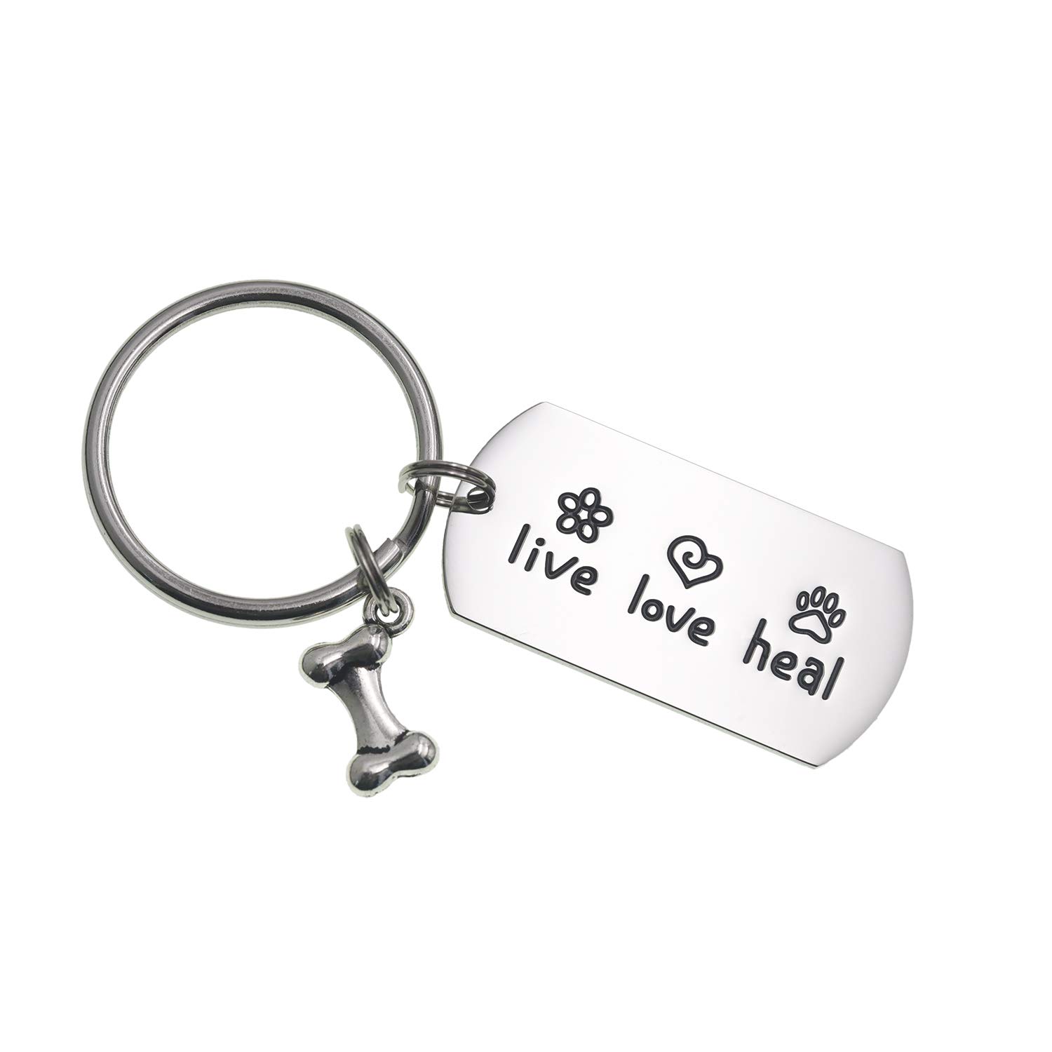 Melix Home Gifts for Animal Lovers Keychain Live Love Adopt Pet Lovers ...