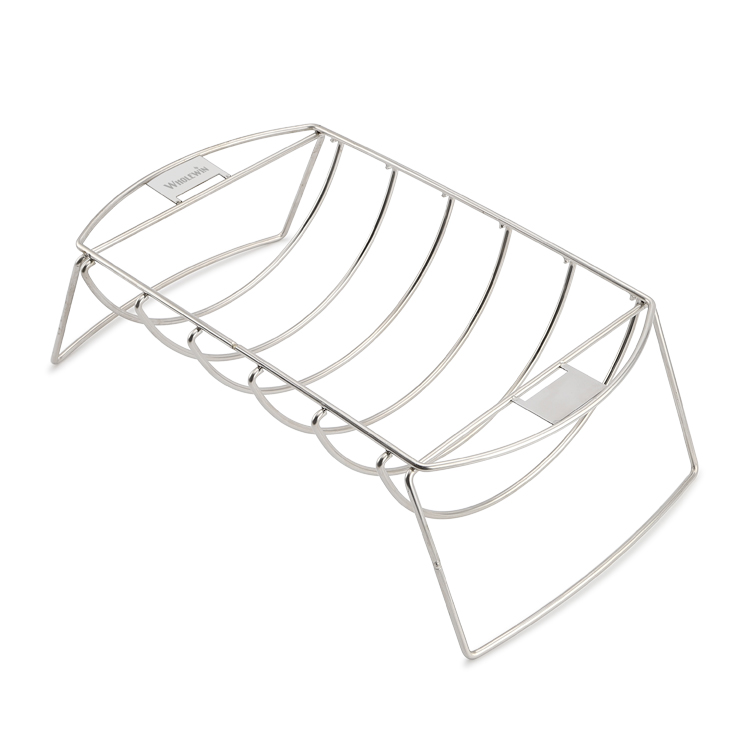 Indoor outdoor chicken meat Rack BBQ Rib Rack Stainless Steel Rib Roast ...
