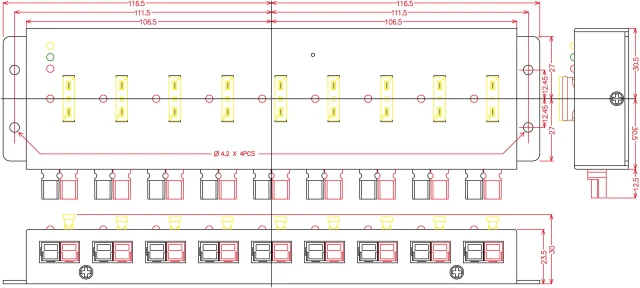 Chunzehui F-1008 Horizontal 9 Port 40A Anderson Powerpole Connector ...