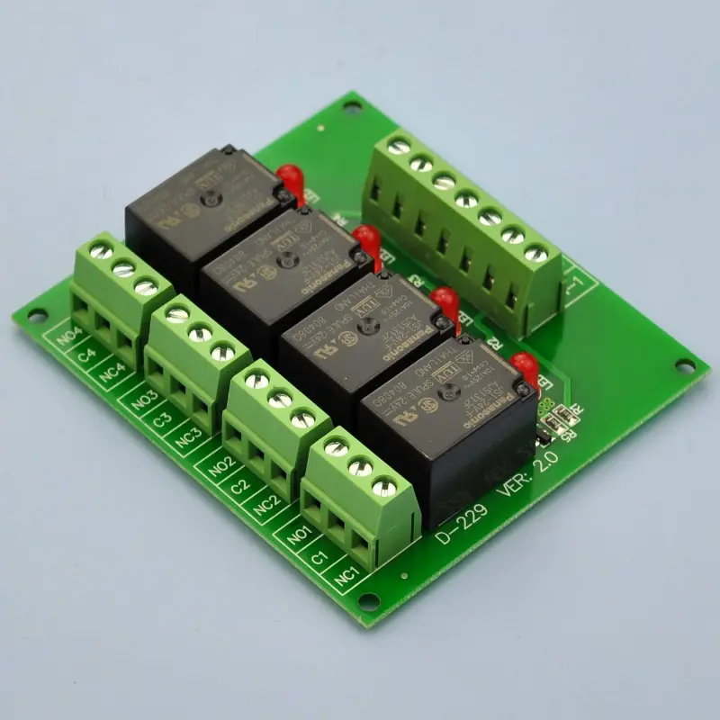 ELECTRONICS-SALON 4 SPDT 10Amp Power Relay Module, DC 24V Version. ELECTRONICS-SALON D-229 ...