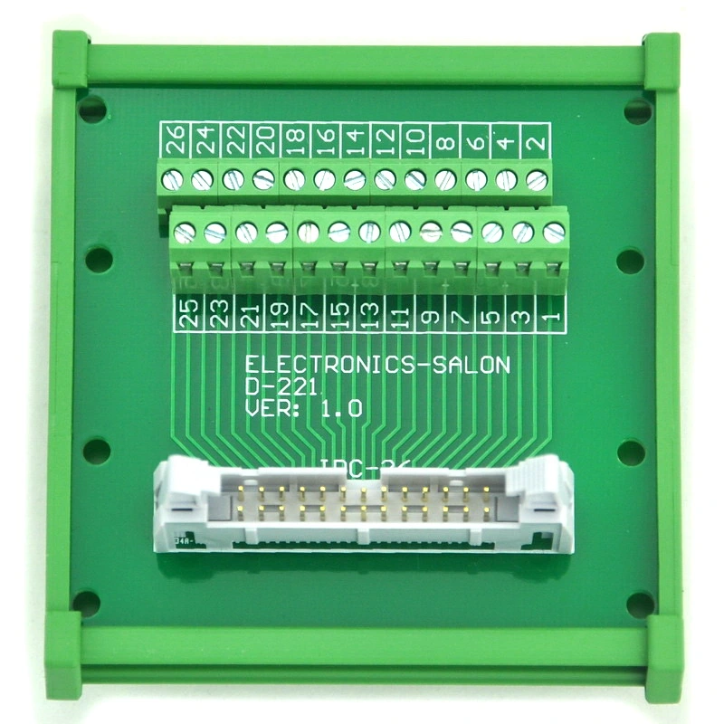 ELECTRONICS-SALON IDC-26 DIN Rail Mounted Interface Module, Breakout ...