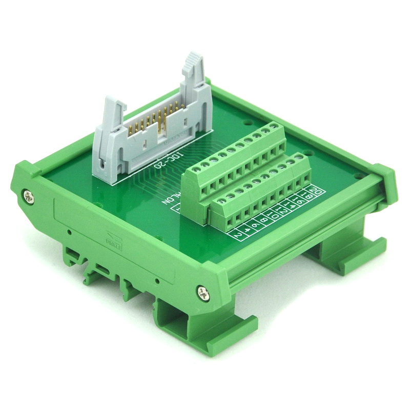 ELECTRONICS-SALON IDC-20 DIN Rail Mounted Interface Module, Breakout ...