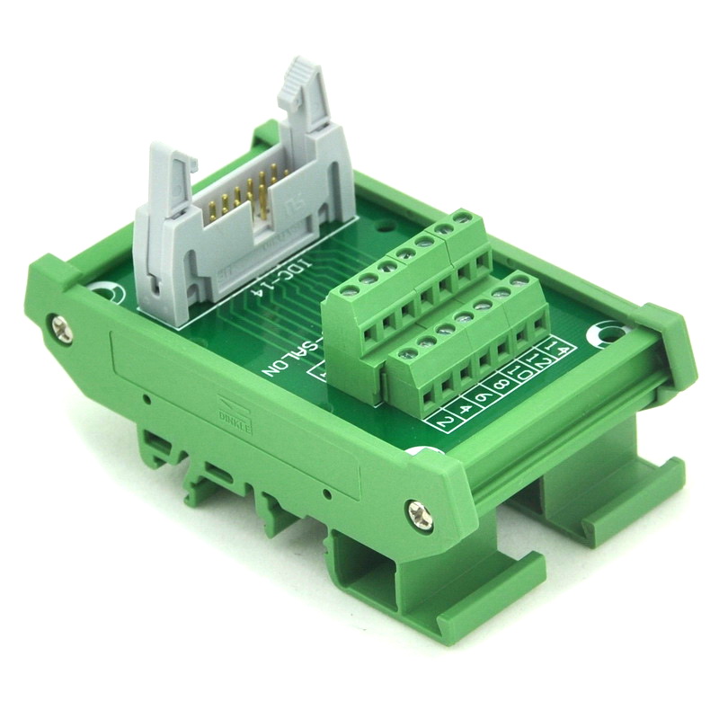 ELECTRONICS-SALON IDC-14 DIN Rail Mounted Interface Module, Breakout ...
