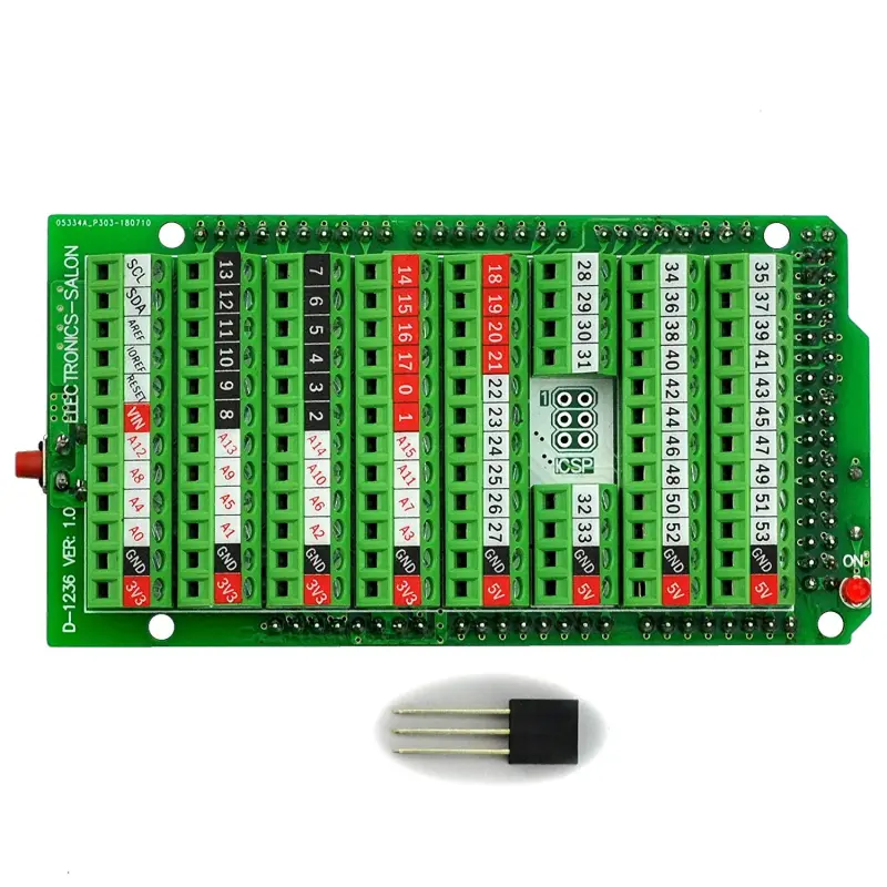 ELECTRONICS-SALON Screw Terminal Block Breakout Module, For Arduino MEGA-2560 R3, ELECTRONICS ...