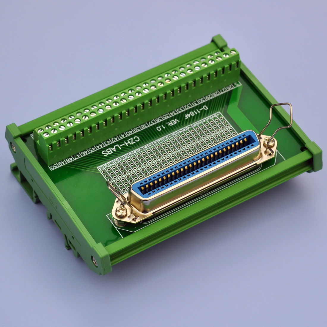 CZH-LABS DIN Rail Mount 50-Pin 0.085" Centronics Female Ribbon ...