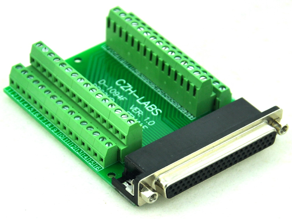 CZH-LABS Slim Right Angle D'SUB DB62HD Female Header Breakout Board ...