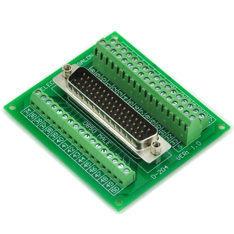 ELECTRONICS-SALON D-SUB DB50 Male Header Breakout Board, DSUB ...