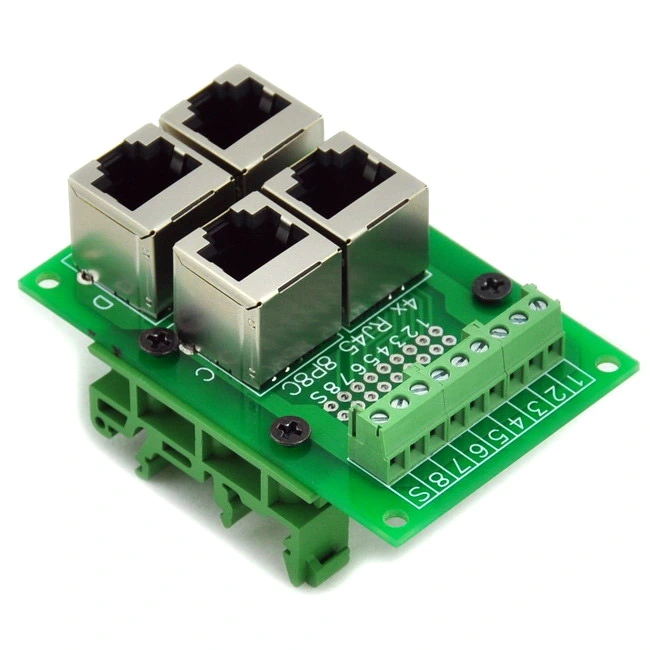 ELECTRONICS-SALON RJ45 8P8C 4-Way Buss Board Interface Module with ...