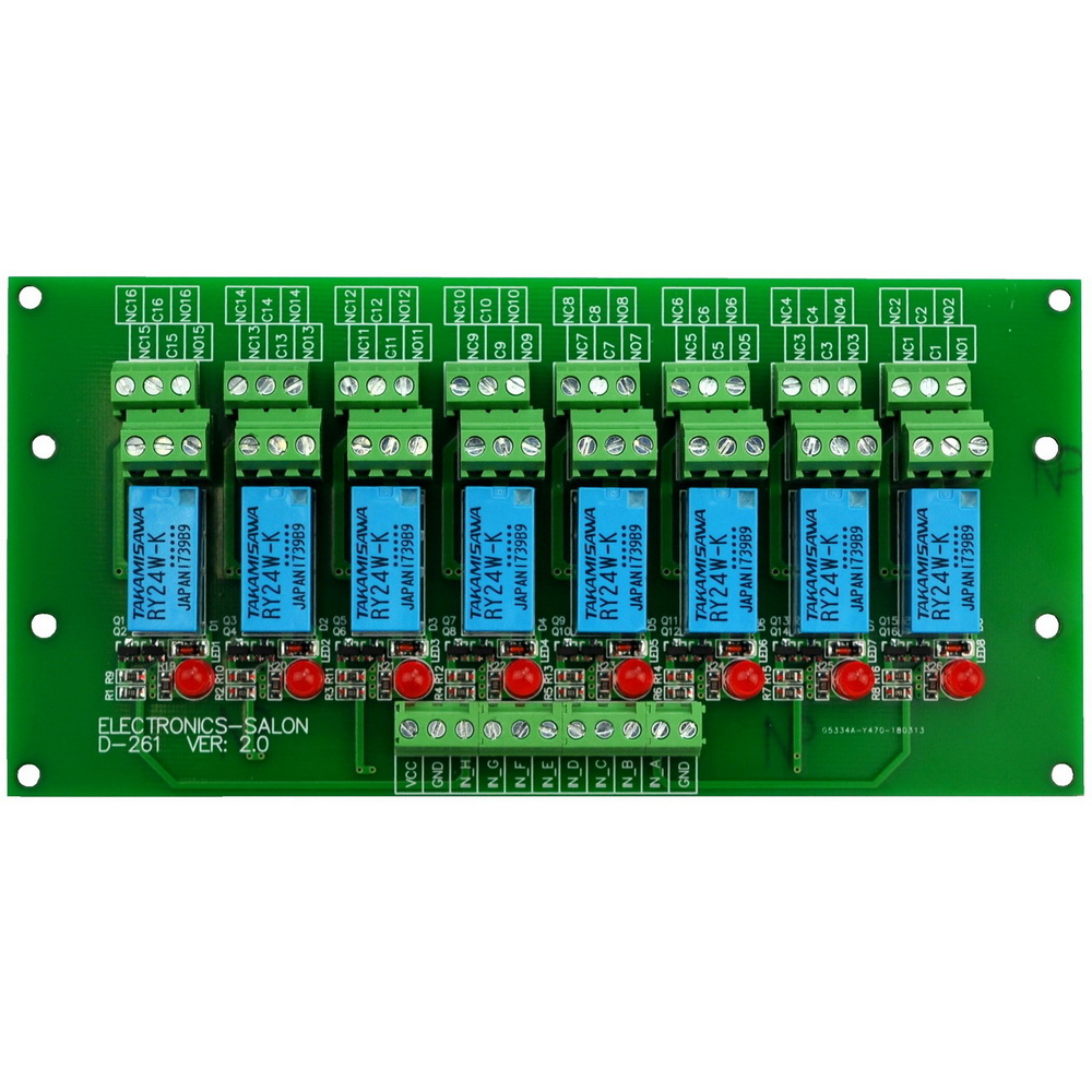 ELECTRONICS-SALON 8 Channel DPDT Signal Relay Module Board (Operating ...