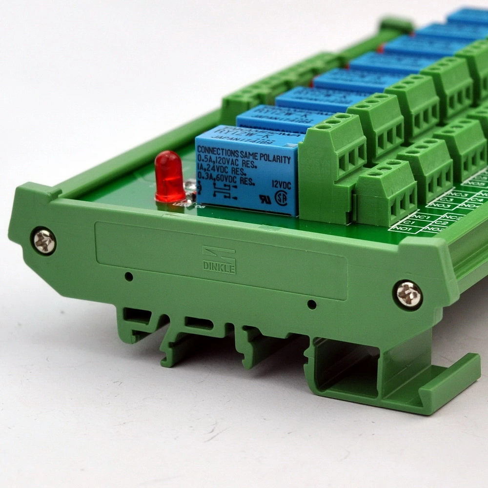 ELECTRONICS-SALON DIN Rail Mount 8 DPDT Signal Relay Interface Module ...