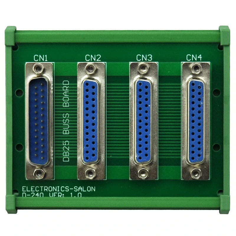 ELECTRONICS-SALON DIN Rail Mount DB25 1 Male 3 Female Buss Board, DB-25 ...