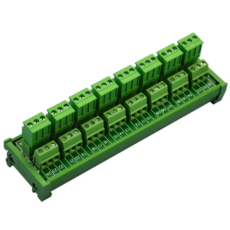ELECTRONICS-SALON DIN Rail Mount Pluggable Side Wiring 8x3 Pole 10A ...