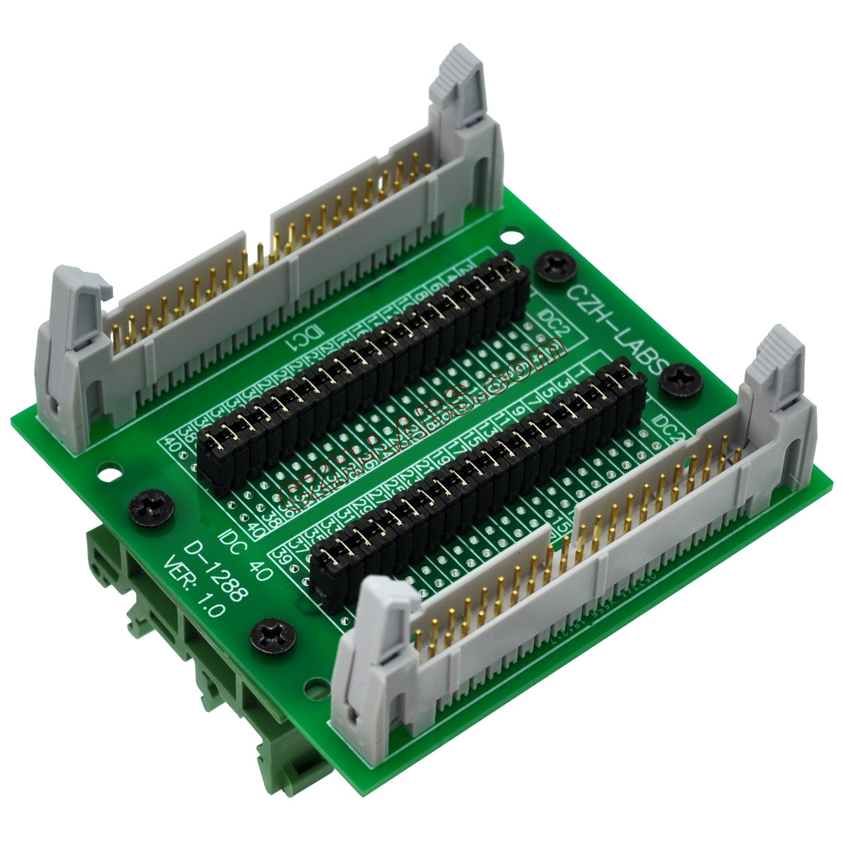 CZH-LABS DIN Rail Mount IDC40 2x20Pin 0.1" Pitch(2.54mm) Header ...