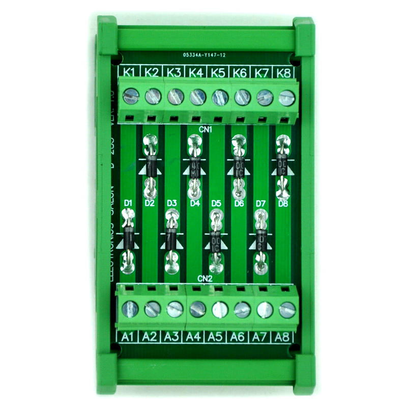 ELECTRONICS-SALON DIN Rail Mount 8 Individual Diode Module, 1N4007 1A ...