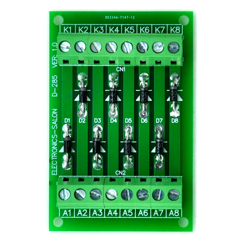 ELECTRONICS-SALON 8 Individual Diode Module Board, 1N4007 1A 1000V ...