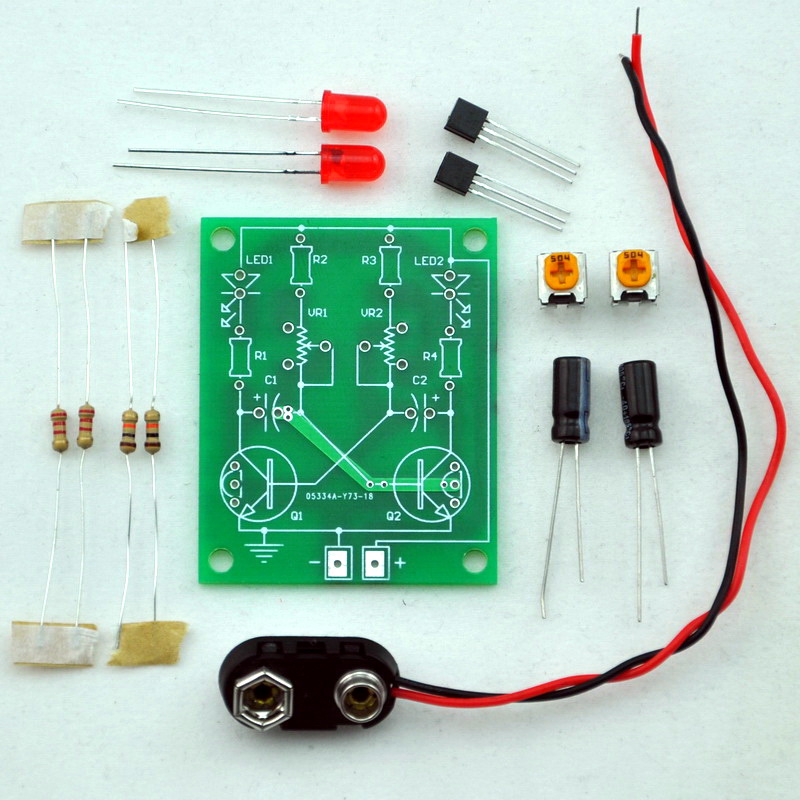 ELECTRONICS-SALON Adjustable Transistor Astable Multivibrator Circuit ...