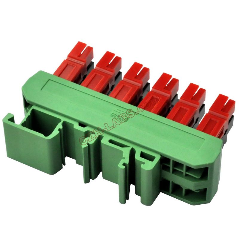Slim DIN Rail Mount 30A/60V 6-Position Power Distribution Block Module ...