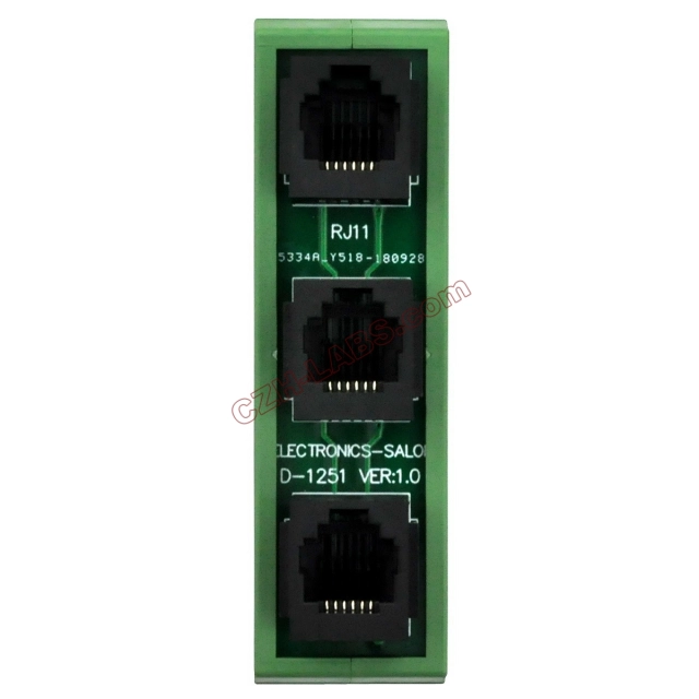Slim DIN Rail Mount RJ11/RJ12 6P6C 3 Jacks Splitter Buss Board ...