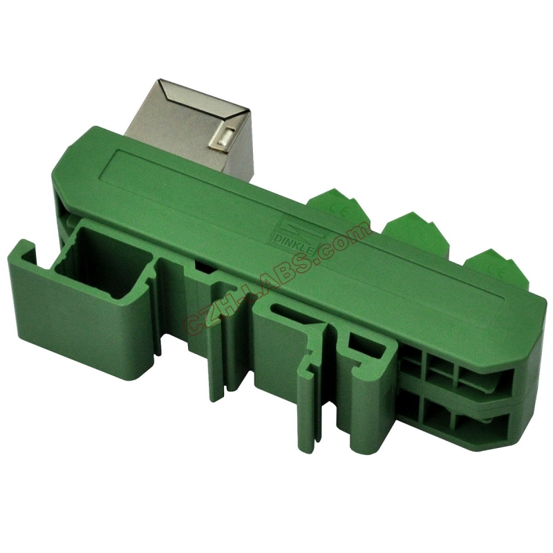 Slim DIN Rail Mount RJ50 10P10C Breakout Board Interface Module.