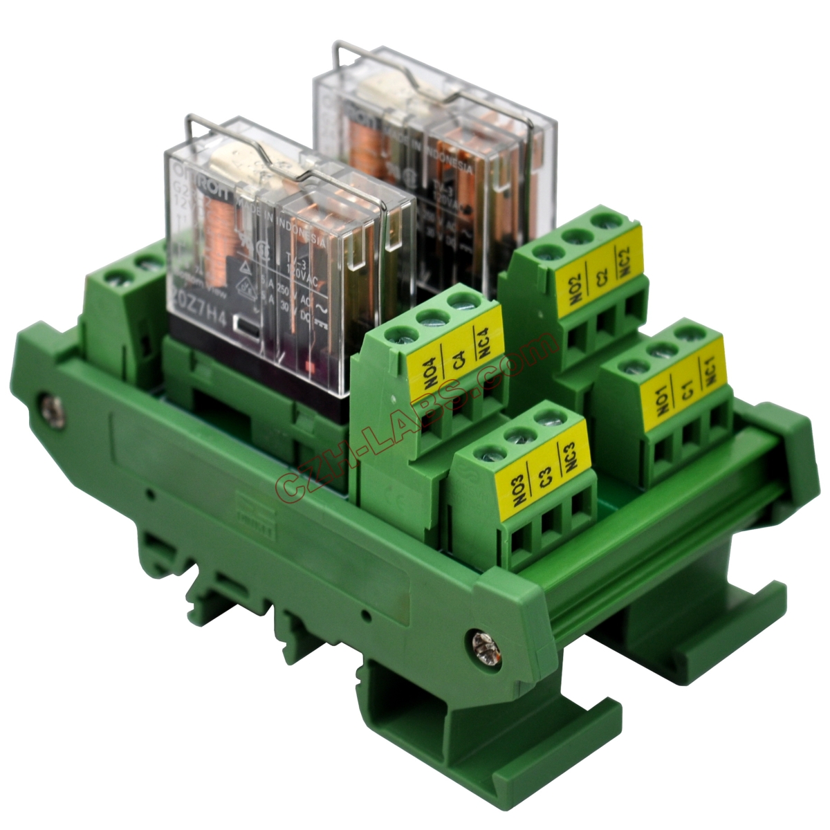 ELECTRONICS-SALON DIN Rail Mount AC/DC 12V Control 2 DPDT 5Amp ...